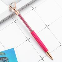 China Big Crystal Diamond Ballpoint Pen 1.0mm Fashion Shiny Metal Gift Ball Pen for sale