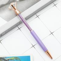 China Big Crystal Diamond Ballpoint Pen 1.0mm Fashion Shiny Metal Gift Ball Pen for sale