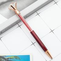 China Big Crystal Diamond Ballpoint Pen 1.0mm Fashion Shiny Metal Gift Ball Pen for sale
