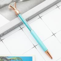China Big Crystal Diamond Ballpoint Pen 1.0mm Fashion Shiny Metal Gift Ball Pen for sale