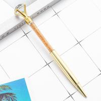 China Big Crystal Diamond Ballpoint Pen 1.0mm Fashion Shiny Metal Gift Ball Pen for sale