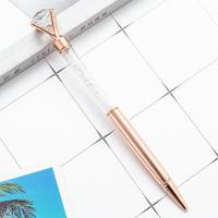 China Big Crystal Diamond Ballpoint Pen 1.0mm Fashion Shiny Metal Gift Ball Pen for sale