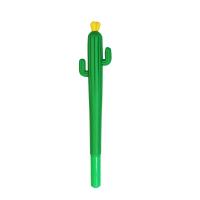 China Comfortable Holding Smooth Writing Gel Pen 0.5mm Cactus Silicone Neutral Pen for sale