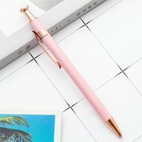 China Macaron Color Press Metal Ball Pen With Golden Clip Fancy Portable Gift Pens for sale