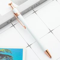 China Macaron Color Press Metal Ball Pen With Golden Clip Fancy Portable Gift Pens for sale