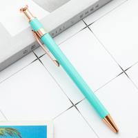 China Macaron Color Press Metal Ball Pen With Golden Clip Fancy Portable Gift Pens for sale