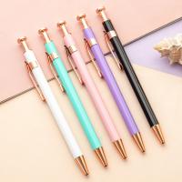 China Macaron Color Press Metal Ball Pen With Golden Clip Fancy Portable Gift Pens for sale