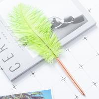 China Colorful Feather Ball Point Pen Metal Creative Gift Ballpoint Pens For Office School for sale