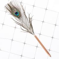 China Colorful Feather Ball Point Pen Metal Creative Gift Ballpoint Pens For Office School for sale