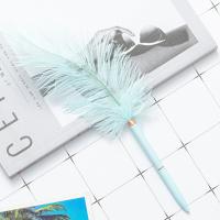 China Colorful Feather Ball Point Pen Metal Creative Gift Ballpoint Pens For Office School for sale