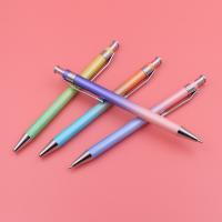 China Aluminum Metal Gradient Color Ballpoint Pen 1.0mm Press Type Gift Ball Pen for sale