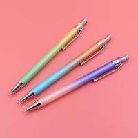 China Aluminum Metal Gradient Color Ballpoint Pen 1.0mm Press Type Gift Ball Pen for sale