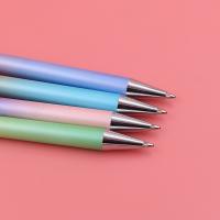 China Aluminum Metal Gradient Color Ballpoint Pen 1.0mm Press Type Gift Ball Pen for sale
