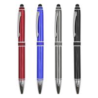 China Touch Screen Metal Ballpoint Pen 1.0mm Bullet Tip Stationery 2 In 1 Stylus Pen for sale
