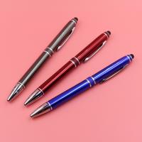 China Touch Screen Metal Ballpoint Pen 1.0mm Bullet Tip Stationery 2 In 1 Stylus Pen for sale