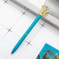 China Fashion Polka Dot Twist Metal Ballpoint Pen Shining Big Diamond Spot Ball Pen 1.0mm for sale