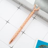 China Fashion Polka Dot Twist Metal Ballpoint Pen Shining Big Diamond Spot Ball Pen 1.0mm for sale