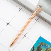 China Fashion Polka Dot Twist Metal Ballpoint Pen Shining Big Diamond Spot Ball Pen 1.0mm for sale