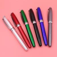China Metal Roller Ball Pen 1.0mm Bullet Tip Classic Ballpoint Pens Gel Ink Signature Pen for sale