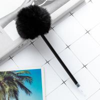China Lovely Colorful Soft Fluff Plastic Ball Pen 1.0mm Slender Barrel Gift Ballpoint Pens for sale