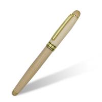 China Retro Maple Wood Signature Pen 0.5mm Metal Clip Business Roller Ball Pen for sale