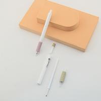 China 0.5mm Simple Plastic Press Creative Gel Ink Pen Fluent Writing Soft Grip Quick Dry Ink for sale