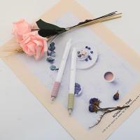 China 0.5mm Simple Plastic Press Creative Gel Ink Pen Fluent Writing Soft Grip Quick Dry Ink for sale