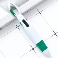 China Four Color Ink Ball Pen Mountaineering Buckle Shape Plastic Ballpoint Pen for sale