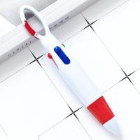 China Four Color Ink Ball Pen Mountaineering Buckle Shape Plastic Ballpoint Pen for sale