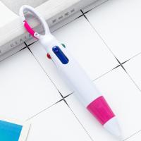 China Four Color Ink Ball Pen Mountaineering Buckle Shape Plastic Ballpoint Pen for sale
