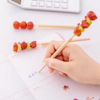 China Simulated Barbecue Kebabs Meatball Creative Ball Pen Fun Refillable Toy Ballpoint Pen for sale
