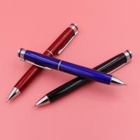 China Metal Thick Barrel Ballpoint Pen Customized Logo 1.0mm Twist Type Business Ball Pen for sale