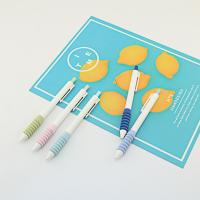 China Sponge Grip Plastic Neutral Pen 0.5mm Simple Design Press Signature Pen for sale