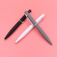 China High End Business Metal Twist Ballpoint Pen Soft Coating Pen Barrel Ball Pen Office Supplies for sale