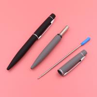 China High End Business Metal Twist Ballpoint Pen Soft Coating Pen Barrel Ball Pen Office Supplies for sale