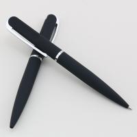 China Business Ball Pen With Logo Metal Rotating Soft Coating Soft Touch Ballpoint Pen for sale