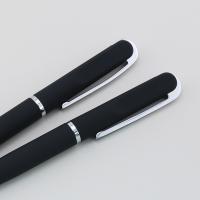 China Business Ball Pen With Logo Metal Rotating Soft Coating Soft Touch Ballpoint Pen for sale