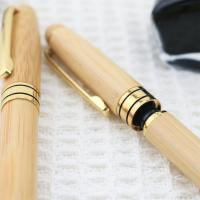 China Natural Color Creative Stationery Bamboo Barrel Pen Style Convenient Brush Pen for sale