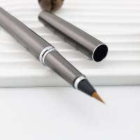 China Grey Metal Calligraphy Brush Pen Fountain Pen Style Soft Tip Brush Pen for sale