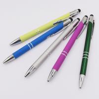 China Classical Aluminum Ballpoint Pen 1.0mm Touch Screen Click Ball Pen For Promotion Advertising for sale
