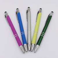 China Classical Aluminum Ballpoint Pen 1.0mm Touch Screen Click Ball Pen For Promotion Advertising for sale