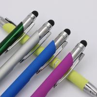 China Classical Aluminum Ballpoint Pen 1.0mm Touch Screen Click Ball Pen For Promotion Advertising for sale