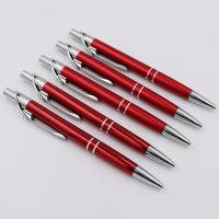 China Customizable Aluminum Ball Pen Red Classic Design Metal Ballpoint Pen Logo Pen for sale