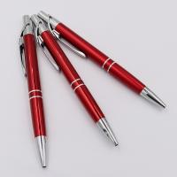 China Customizable Aluminum Ball Pen Red Classic Design Metal Ballpoint Pen Logo Pen for sale