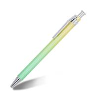 China Aluminum Metal Gradient Color Ballpoint Pen 1.0mm Press Type Gift Ball Pen for sale