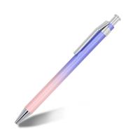 China Aluminum Metal Gradient Color Ballpoint Pen 1.0mm Press Type Gift Ball Pen for sale
