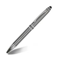 China Touch Screen Metal Ballpoint Pen 1.0mm Bullet Tip Stationery 2 In 1 Stylus Pen for sale
