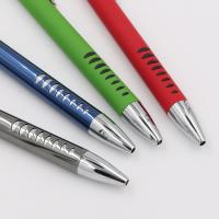 China Stylish Press Metal Ballpoint Pen Click Soft Touch Promotional Aluminum Ball Pen for sale