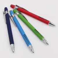China Stylish Press Metal Ballpoint Pen Click Soft Touch Promotional Aluminum Ball Pen for sale