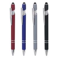 China Classical Touchscreen Metal Press Ballpoint Pen Click Stylus Tip Aluminium Ball Pen for sale
